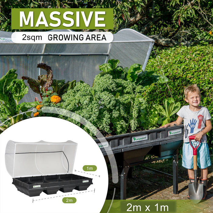 Large Raised Garden Bed with Canopy - Vegepod UK